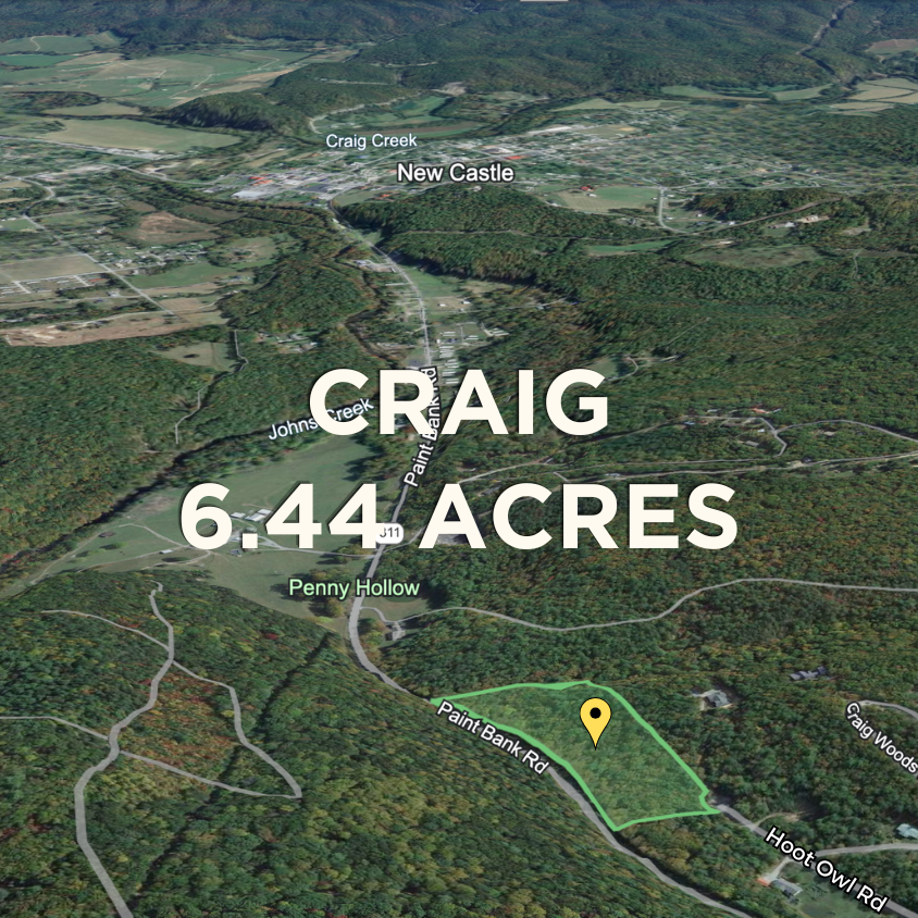 6.44 Acres in Craig County, VA - NO HOA - RV/Mobile/ Modular/ Tiny and ...